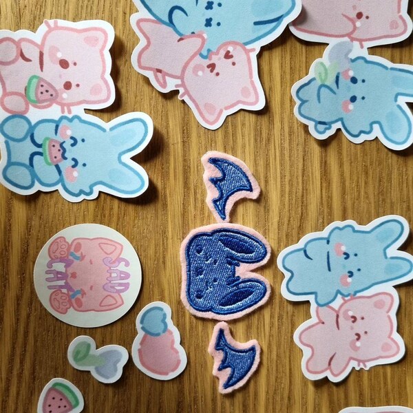 Bunny Iron-on Embroidery Patches - Choose Your Bunny Hue - Handmade ...