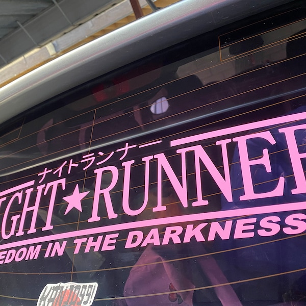 Night Runner Decal Sticker - Freedom in the Darkness (windshield ...