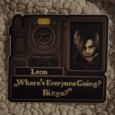 Resident Evil 4 Sticker, Leon Kennedy Sticker, Pixel Art Sticker ...