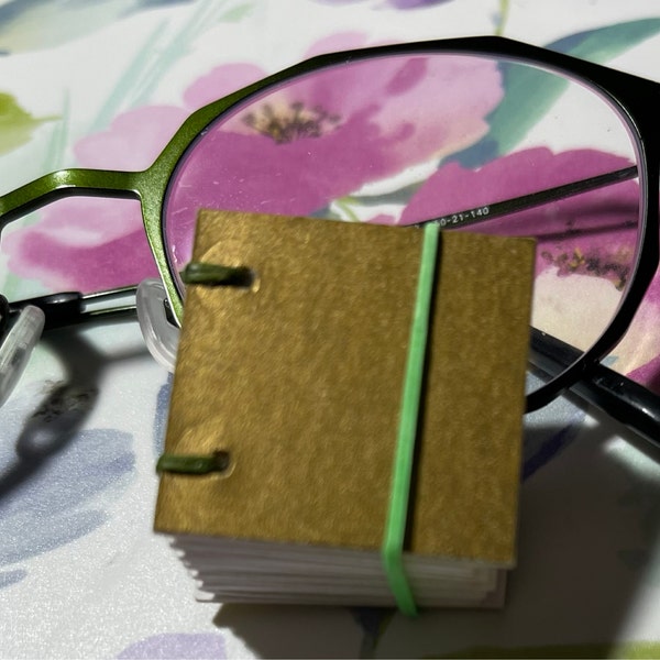 Handmade 1x1 Watercolor Book, Mixed Media Art Journal, Tiny Sketchbook ...