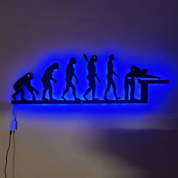 Billiards Evolution Sign, Funny Billiards Sign, Pool Metal Sign ...