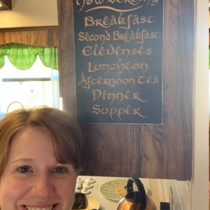 Hobbit Daily Meals Menu Second Breakfast Rustic Distressed Engraved ...