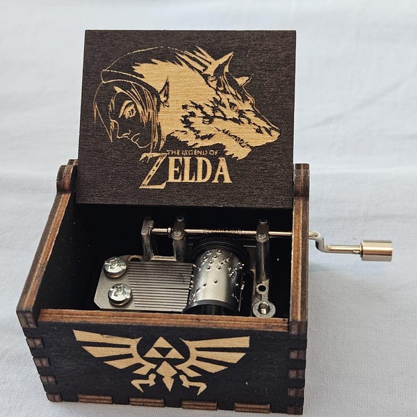 Zelda Music Box Theme Music Chest Wooden Engraved Handmade Vintage Gift Custom Engraved - Etsy