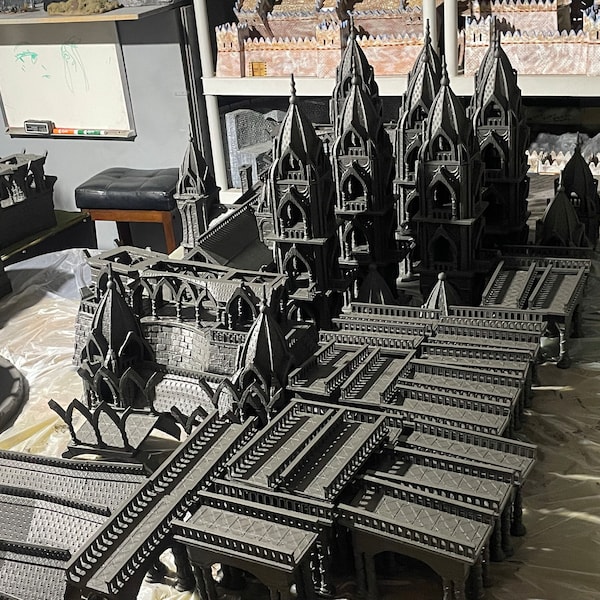 28mm Elven Guard Tower and Walkway - Citrine Tower for Dnd, Pathfinder ...