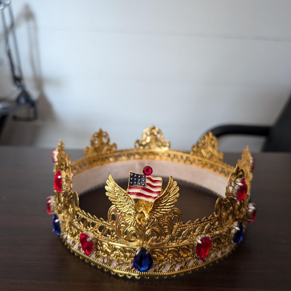 SNAKE Big King Crown, Male Crown, Men's Crown, Crowns and Tiaras, Gold ...