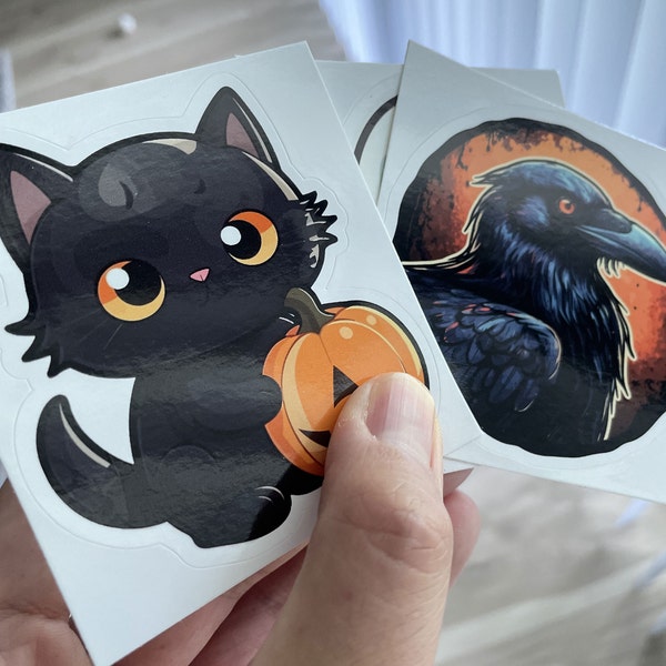 Creepy Skull Sticker - Gothic-themed Vinyl Decal for Laptops, Water ...