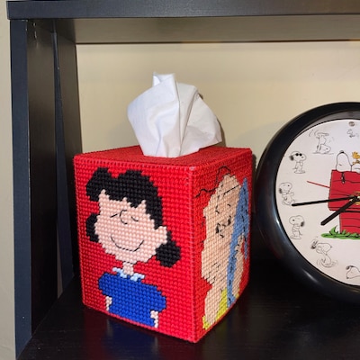 Nintendo Mario Video Game Handmade Plastic Canvas Tissue Box Cover Home ...