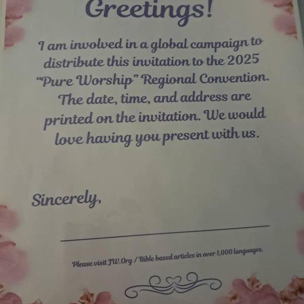 Pure Worship Convention Invitation Letter - Etsy