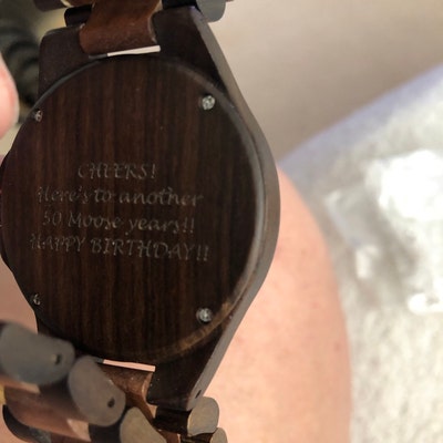 Wood Watch, Wooden Watch, Engraved Watch, Watch for Mens, Personalized ...