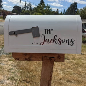 Set of 2 Mailbox Name Decals Last Name Mailbox Stickers | Etsy