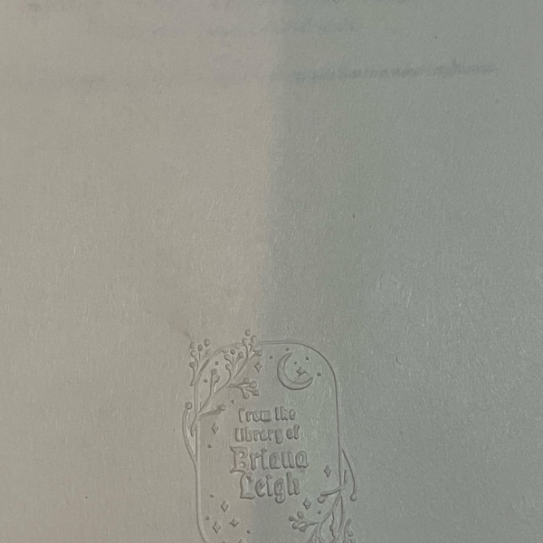 Custom Moon Embosser Book Stamp | Personalized Ex Libris | Wood and ...