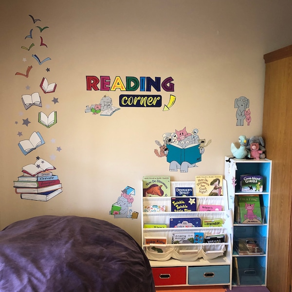 Wall Decal Flight of Book Soaring Books for the Playroom, Library - Etsy