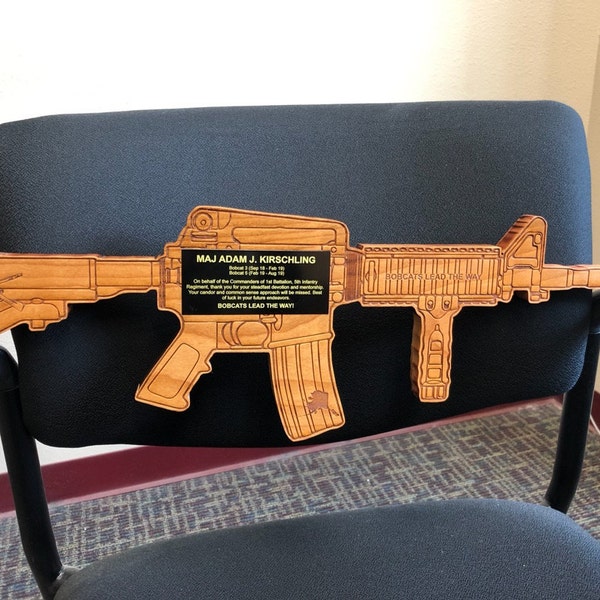 Rifle Plaque M4 With Personalized Plate - Military Plaques ...