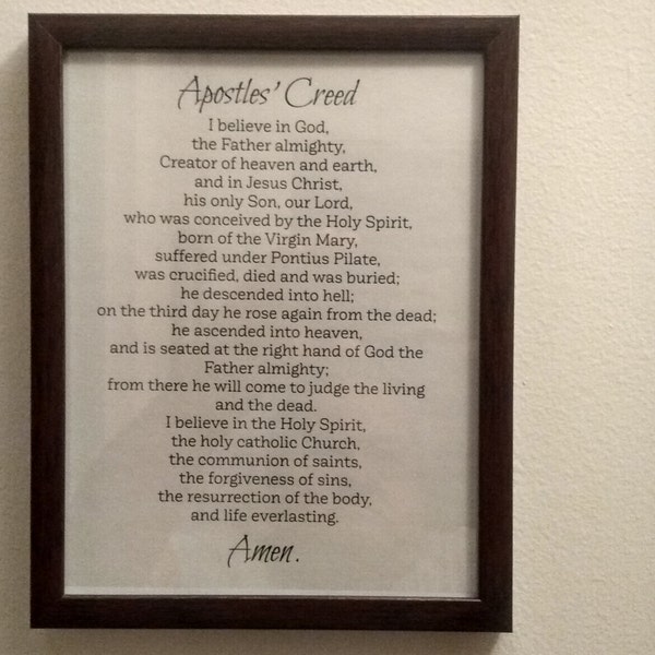 Apostles' Creed Prayer Print, Digital, Instant Download Printable ...