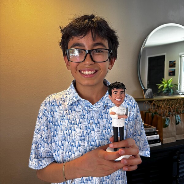 Handmade Custom Marry to Me Kiss Wedding Bobble Head Handmade Polymer ...