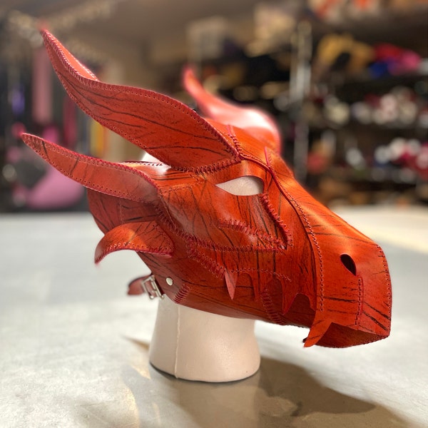 PDF Pattern Leather Dragon Mask - Etsy