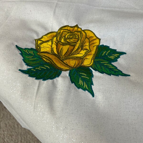 Yellow Rose Embroidery Design, 3 Sizes, Instant Download - Etsy