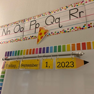 Pencil Flip Calendar Digital Download Classroom Calendar Teacher Flip ...