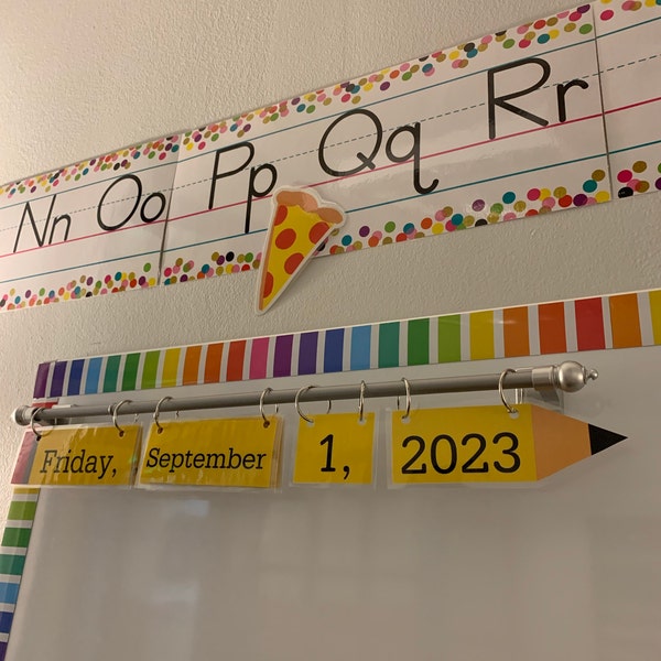 Pencil Flip Calendar Digital Download | Classroom Calendar | Teacher ...