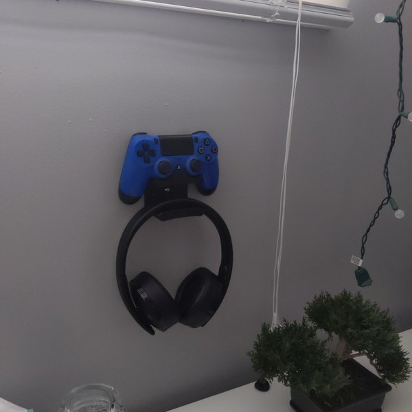 PS4 Playstation Dualshock 4 and Headphone Wall Mount - Etsy