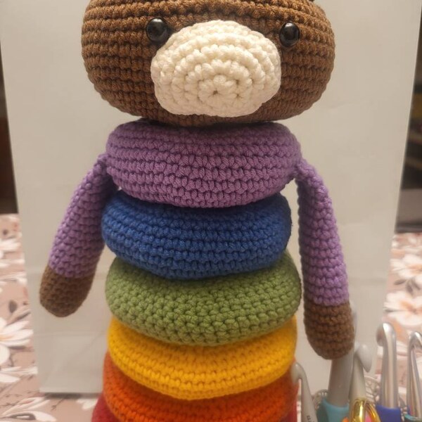 Crochet Bear Pattern. Crochet Stacked Toy Pattern. Amigurumi Bear ...