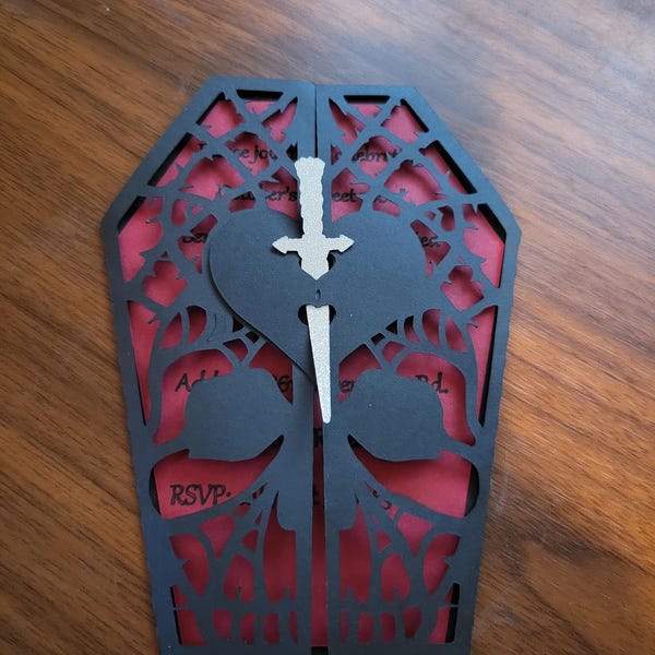 Skull Vines Coffin Card SVG Digital Download - Etsy