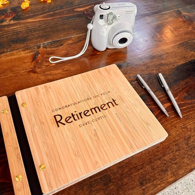 Retirement Guest Book Personalized Retirement Gift Congratulations on ...