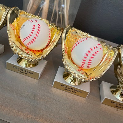 MLB Baseball Glove Little League Trophy 4 Glove Trophies Tournament ...