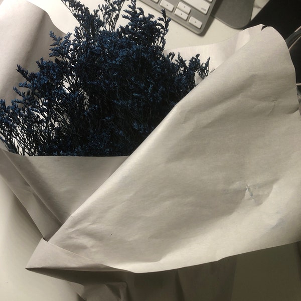 Blue Preserved Caspia; Preserved Caspia, Dried Flowers Bunch, Dried ...