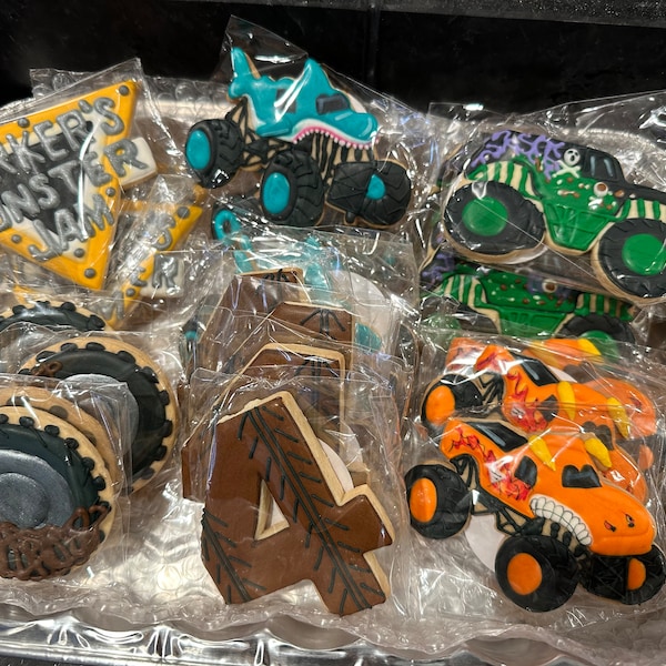 Treat Your Guests to 1 Dozen Customized Handmade Monster Jam Themed ...