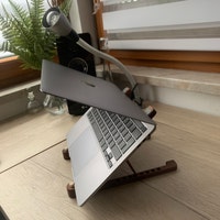Folding Walnut Wood Laptop Stand Portable Wooden Laptop Stand - Etsy Canada