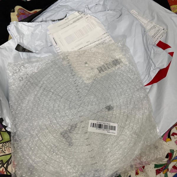 Slotted Quilting Ruler, Transparent Acrylic, Non-slip Surface, DIY ...