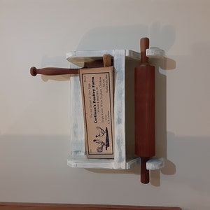 Farmhouse Primitive Rolling Pin Spice Rack / Choose Size and - Etsy