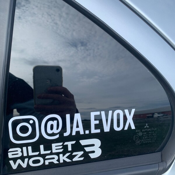 Instagram Decal, Instagram Car Decal, Window Decal, Instagram Business ...