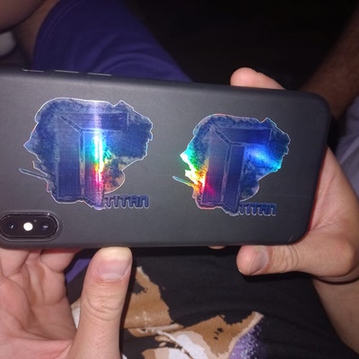 Oni Mask Goon Swords JDM Oil Slick Sticker Anime Decal - Etsy