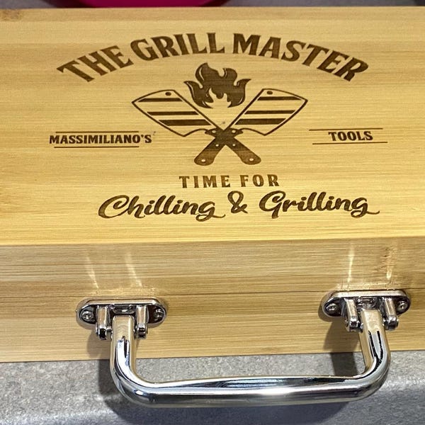 Engraved BBQ Set, BBQ Gift, Grilling Tools, Grill Set, Custom BBQ Set ...
