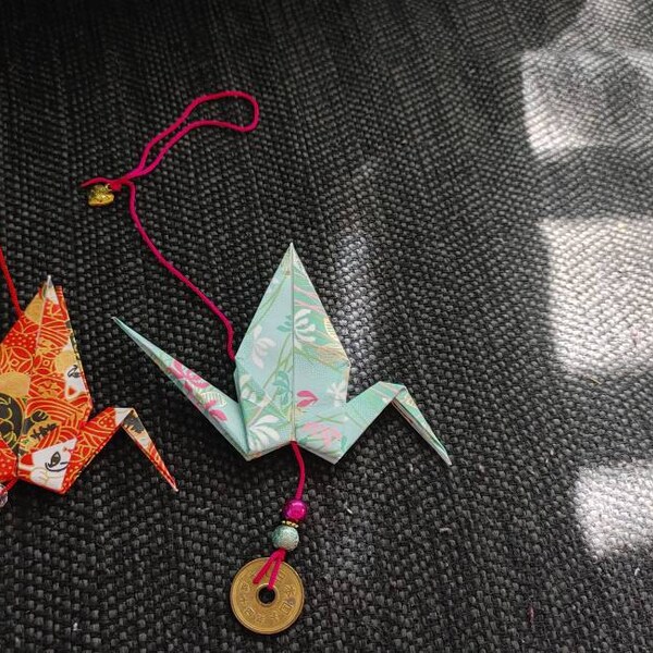 Good Luck Gift, Graduation Gift, Origami Crane Keepsake Gift, 1st ...
