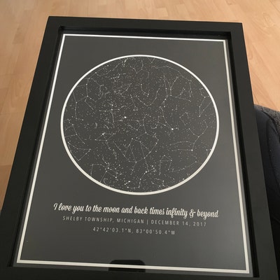 Star Map by Date, Custom Star Map, Constellation Map, Star Map Print ...