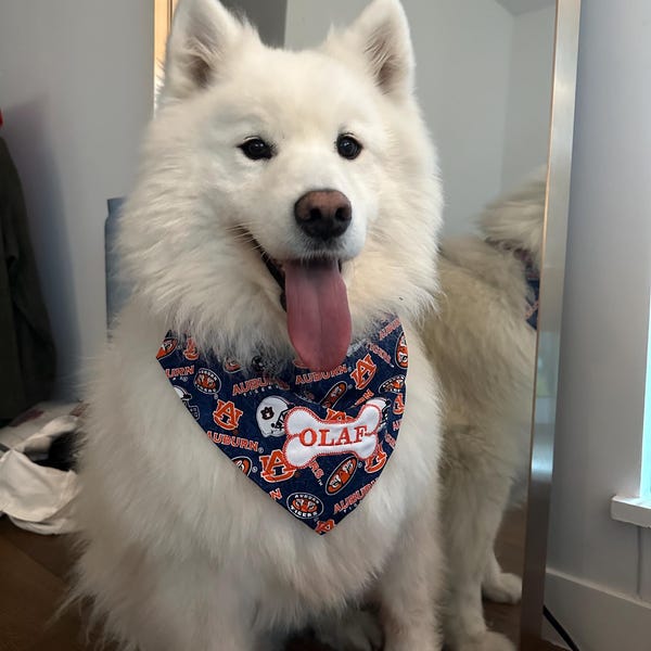 LSU Tigers Dog Bandana, Personalized, Football, College, Slides Through ...