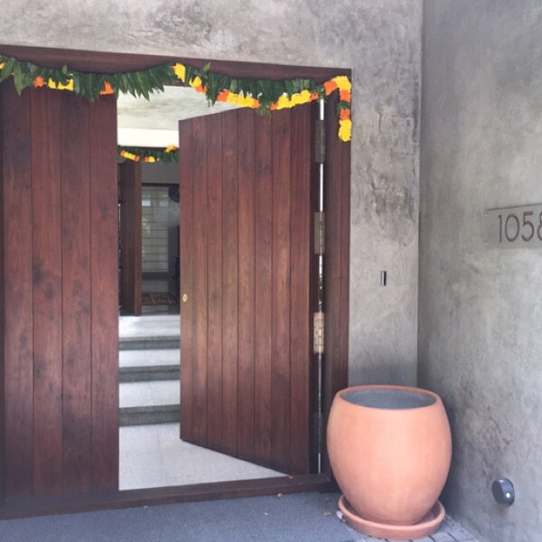 Modern House Numbers, Rectangle Concrete With Marine Plywood ...