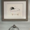 Black Pug Bath Bubbles - Minimalist Pug in the Tub Art Print, Cute ...