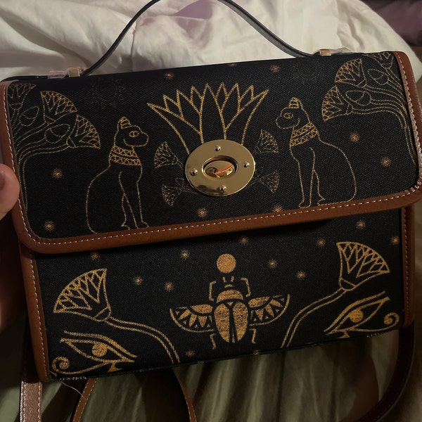 Egyptian Scarab Beetle Purse, Egyptian Cat Satchel Hand Bag, Cute ...