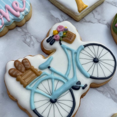 Floral Bicycle Cookie Cutter, Fondant and Playdoh Cutters Too - Etsy