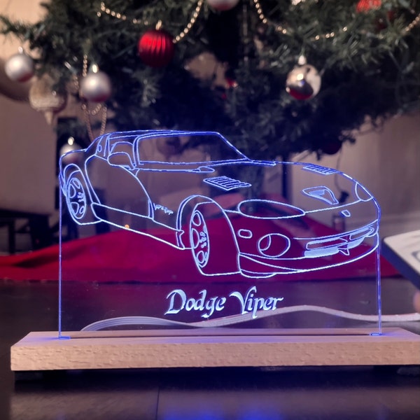 Toyota Supra Edge Lit LED Acrylic Light up Sign Desk Model Night Light ...