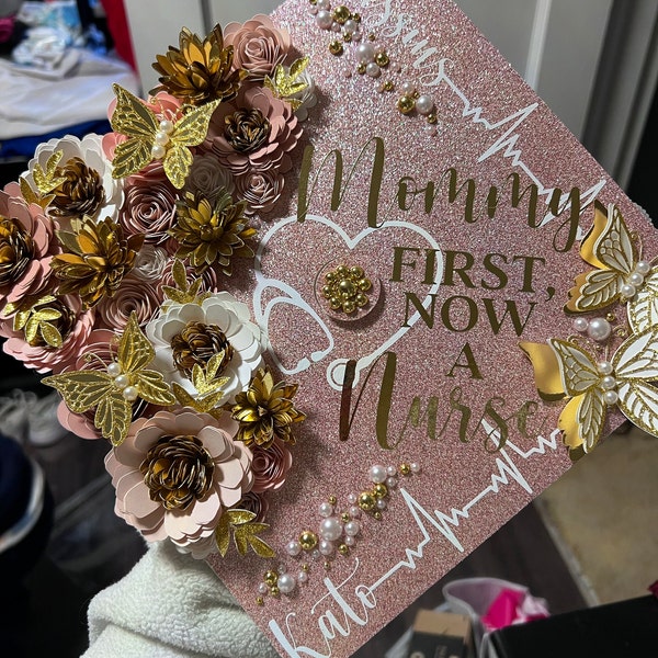 Custom Personalized Heart Stethoscope Mommy First Now A Nurse EKG ...