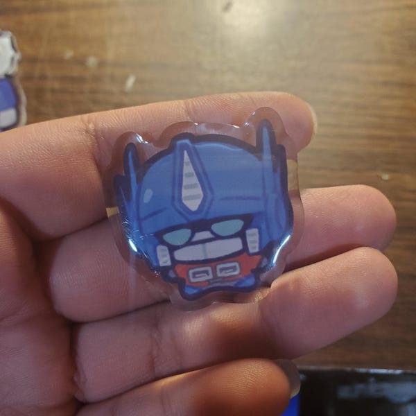 Transformers Acrylic Pins: Optimus, Megatron, Rodimus, Blurr, Soundwave ...