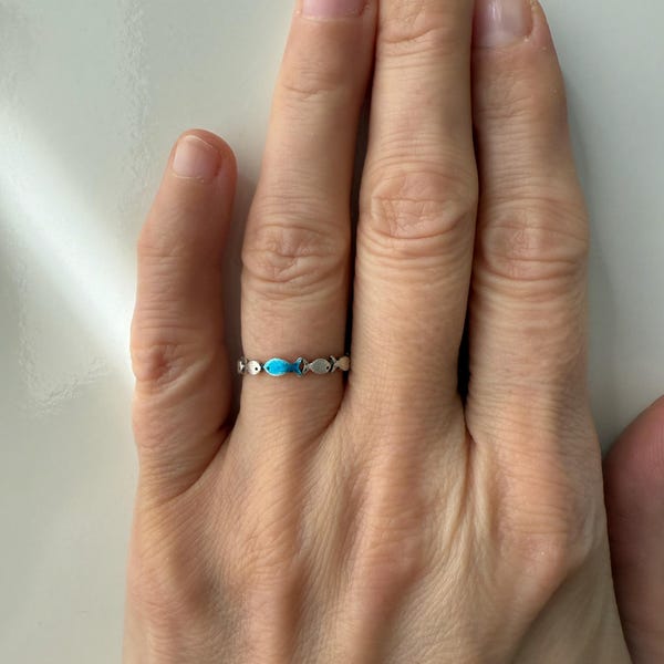 Swimming Against the Current. Dainty Sterling Silver Ring. School of ...