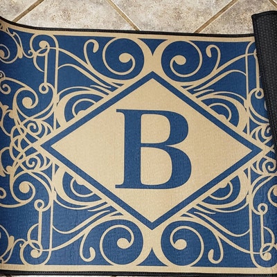 Custom Initial Monogram Welcome Mat/doormat/rug 24 X 36 High Quality ...