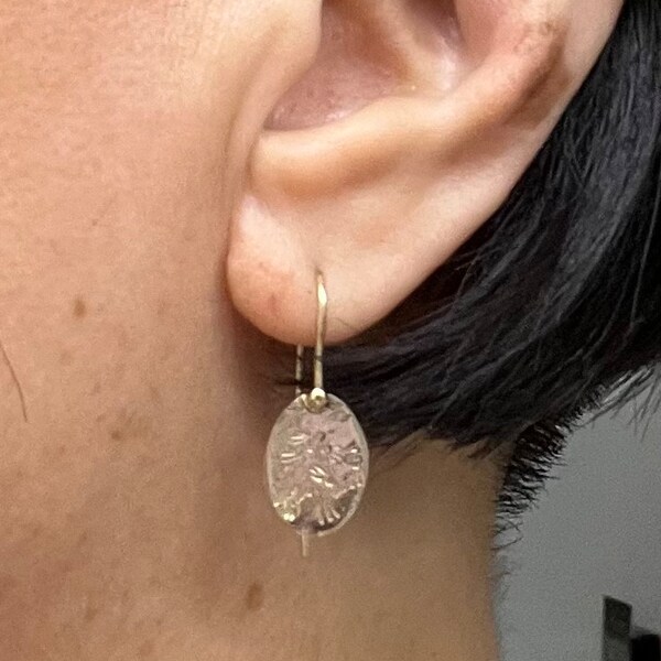 14K Gold Sunshine Charm, Add on Organic Round 11mm Yellow Sun Charm ...