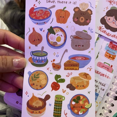 Soup Sticker Sheet Cute Stickers Kawaii Stickers Cute Stationery ...
